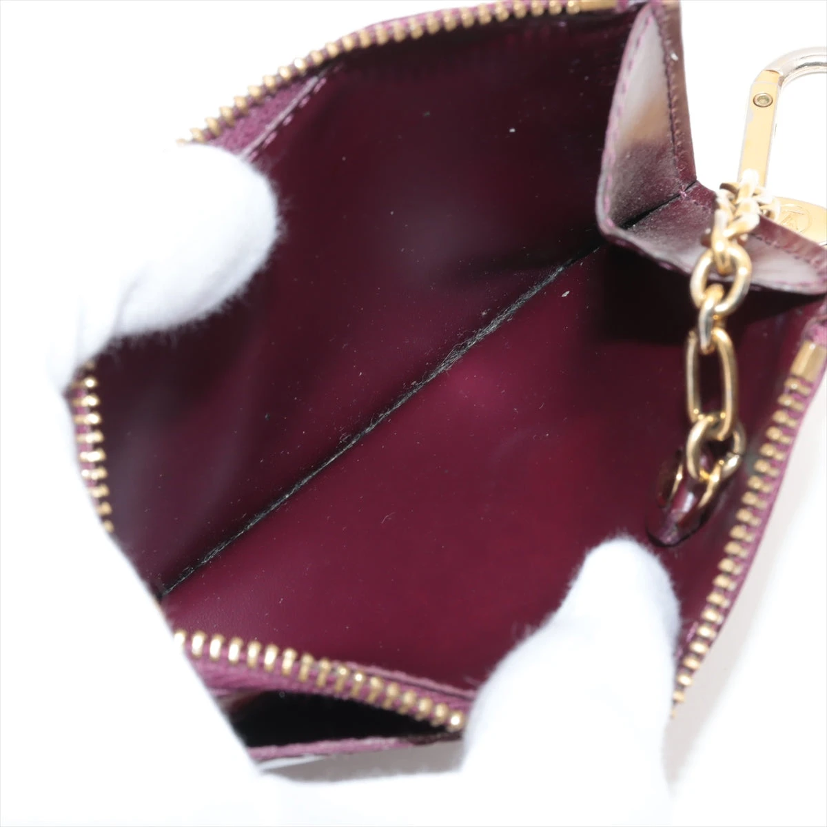 ヴィトン ヴェルニ ポシェットクレ M93560 パープル コインケース